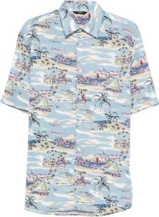 7 For All Mankind Homme, Chemises, Multicolore, Taille: S Chemise Regular Aloha &agrave; Manches Courtes