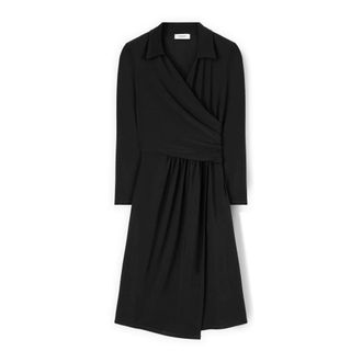 Motivi Jerseykleid mit Drapierung - - Dresses - Damen - Schwarzk - XS