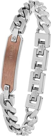 Joop Identarmband Edelstahl Herren Armschmuck, 18,5+1,5+1,5 cm, Silber, Kommt in Schmuck Geschenk Box, 2038040
