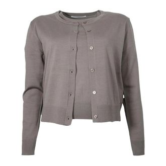 Kaos Offener Strickpullover mit Koordiniertem T-Shirt - - Knitwear - Damen - Grau - L