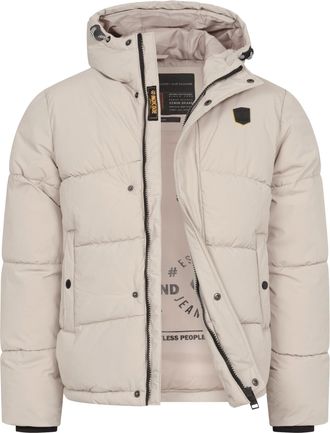 Indicode Herren INLaurits Jacket Steppjacke mit Kapuze | Ripstop-Jacke &Uuml;bergangsjacke Winterjacke f&uuml;r M&auml;nner Simply Taupe, XL