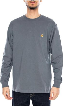 Carhartt Work in Progress Homme, Sweatshirts et sweats &agrave; capuche, Bleu, Taille: L L/S Chase Long Sleeve Shirt