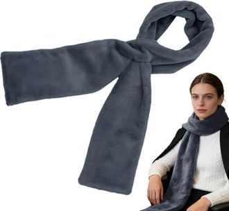 Generic &Eacute;charpe courte tricot&eacute;e - Velours 100 x 45 cm | &Eacute;charpe tour de cou en tricot doux avec poche zipp&eacute;e invisible, chaude, confortable, commutation, rend