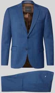 Bugatti Regular Fit Anzug mit 2-Knopf-Sakko