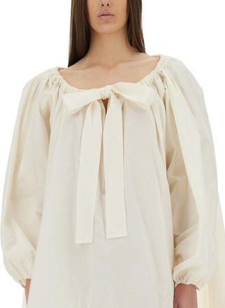 Patou Ruffle Hem Dress - Ivory