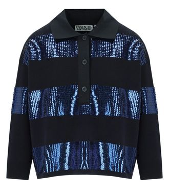 Essentiel POLO TRICOT ILLUMINATI NOIR ESSENTIEL ANTWERP