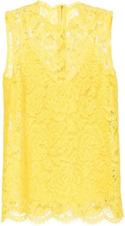 Dolce & Gabbana Femme, Blouses et Chemises, Jaune, Taille: 36 FR TOP