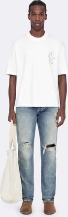 AllSaints Roller Kurzarmshirt mit Rundhalsausschnitt in Optikwei&szlig;