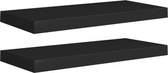 Generic Schwebendes Wandregal, 4 St&uuml;ck, MDF, Hochglanz-Wei&szlig;, Schwebendes Regal, 23/40/50/60/80/90/120 cm, Wandregal f&uuml;r Wohnzimmer/Arbeitszimmer/Bad/K&uuml;che (60