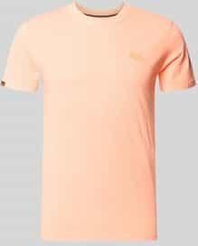 Superdry T-Shirt mit Rundhalsausschnitt und Label-Stitching