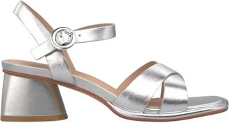 Alma En Pena Alma EN Pena, Femme, Chaussures, Gris, Taille: 36 EU Sandale &agrave; talon en cuir &agrave; bout ouvert