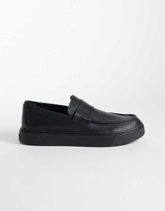 Calvin Klein Mocassins en cuir - Noir