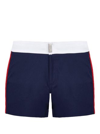 Vilebrequin Merle Badeshorts in Colour-Block-Optik - Blau