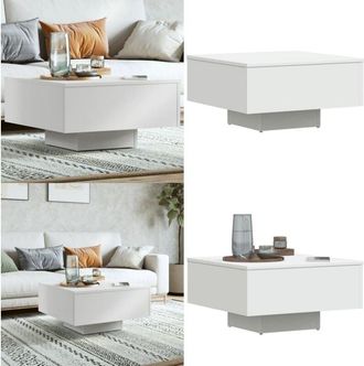 vidaXL Couchtisch Weiß 60x60x31,5 cm Holzwerkstoff - Couchtisch - Wohnzimmereinrichtung - Weißer Couchtisch - Holzmöbel - Behandeltes Holz - Home & Living