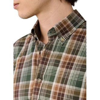 Hackett Chemise droite col boutonn&eacute; &agrave; carreaux en coton