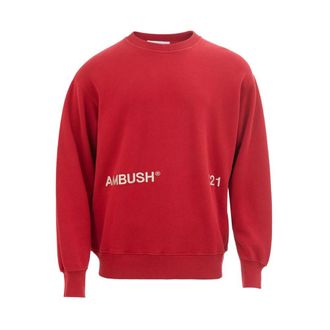 AMBUSH Hochwertiger roter Baumwollpullover - - Sweatshirts & Hoodies - Herren - Rot - L