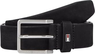 Tommy Hilfiger Ceinture Homme Oliver Nubuck 3,5 cm Cuir, Noir (Black), 115 cm
