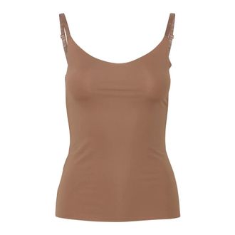 Ichi Ichi - Slim-fit Singlet Pecan Pie - Femme - Tops - Brun - Taille: 38 FR