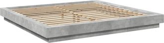 vidaXL Bettgestell Betongrau 180x200 cm Holzwerkstoff vidaXL