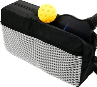 Generico Pickleball-Tasche f&uuml;r Pickleball-Ausr&uuml;stung, gro&szlig;e Aufbewahrungstasche f&uuml;r Sportger&auml;te, weicher Rei&szlig;verschluss, Netztasche, Sport-Paddeltasche f&uuml;r Her