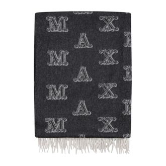 Max Mara Wollschal mit Stickerei - - Accessories - Damen - Grau - ONE SIZE