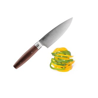 GEFU Kochmesser ENNO 15 cm | Kompakte Solinger Klinge f&uuml;r Gem&uuml;se, Obst, Fleisch, Fisch | Handgeschliffen, HRC 57 | Walnussholzgriff, Made in Germany
