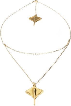 Uno De 50 UNO de 50 Kurze Doppelkette | in Form eines Mantarrays | 18 Karat vergoldet | handgefertigter Schmuck | Hergestellt in Spanien