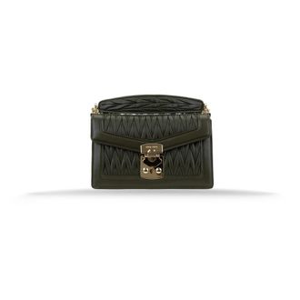 Miu Miu Umh&auml;ngetasche aus Leder mit Schnappverschluss - - Bags - Damen - Gr&uuml;n - ONE SIZE