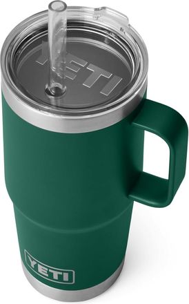 Yeti Rambler Trinkbecher Mit Trinkhalmdeckel, Black Forest Green, 25 oz (739 ml)