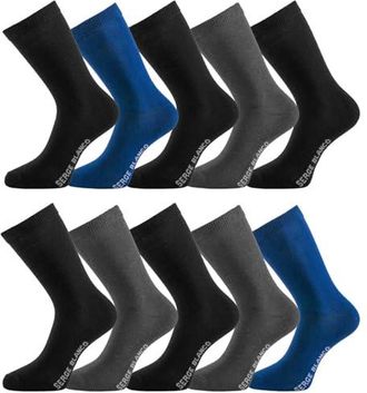 Serge Blanco Chaussette Homme Coton Peigné Doux - Lot de 10 - Chaussettes Hautes Homme, Confortables 39/42