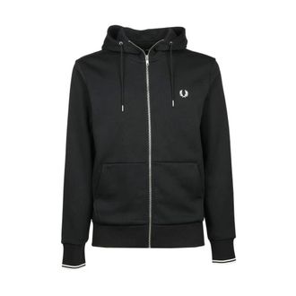 Fred Perry Homme, Sweatshirts et sweats &agrave; capuche, Noir, Taille: XL SweaT-shirt &agrave; capuche zipp&eacute;