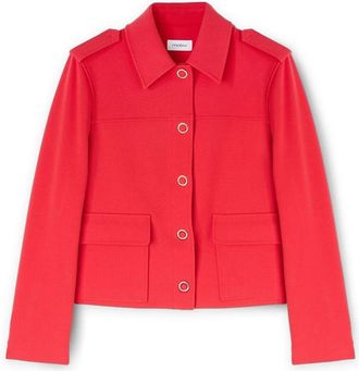 Motivi Femme, Vestes, Rouge, Taille: 40 FR Veste en m&eacute;lange de viscose avec pattes d&eacute;paule