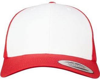 Flexfit Mixte Retro Trucker Colored Front, Casquette, Rouge/Blanc, Taille Unique