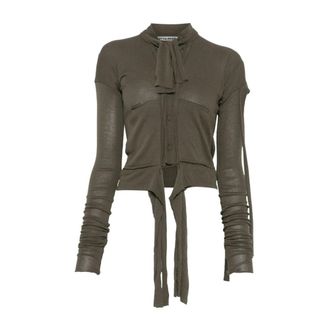 Ottolinger Gr&uuml;ner Pullover mit Knopfleiste - - Knitwear - Damen - Gr&uuml;n - S