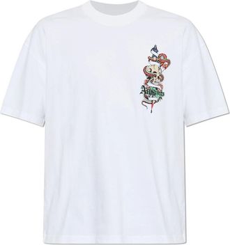 AllSaints Homme, Tops, Blanc, Taille: XL Blade Oversized Graphic T-Shirt