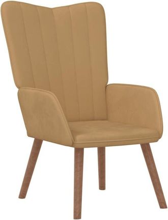 vidaXL Relaxsessel Braun Samt vidaXL