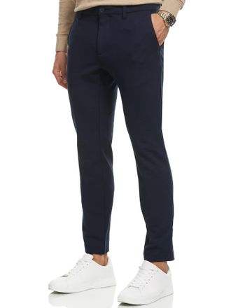JEFF Herren Burch Performance Pants Chinohose | Herrenhose Super Stretch Stoffhose Bequeme Business Hose f&uuml;r M&auml;nner Navy, 34/32