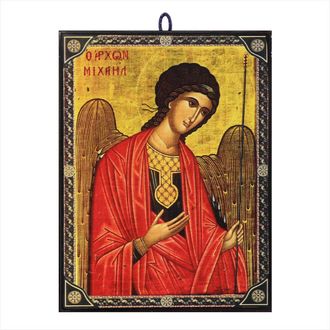 NKlaus Ikone Erzengel Michael 9,7x13,5x1,2cm Christliche Ikone orthodox aus Griechenland 1034