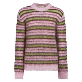 Marni Homme, Pulls, Multicolore, Taille: S Pull Rayé en Mohair