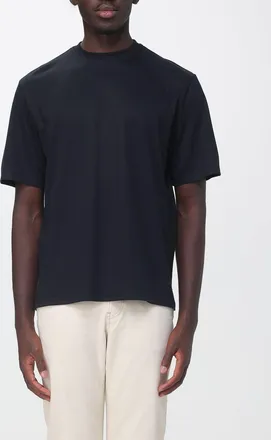 Agnona Rundhals-T-Shirt aus Baumwoll-Seiden-Mischung mit &uuml;berschnittenen Schultern