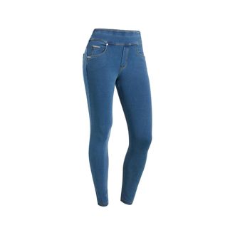 Freddy N.O.W. Skinny-Hose für Damen, mittlere Taille, wendbar, Clear Jeans-Yellow Seams, S