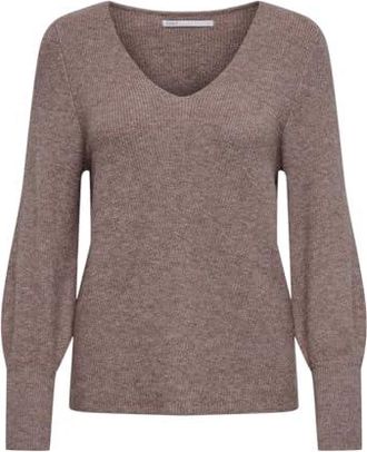 Only Pull en Tricot Onlatia pour Femme, M&eacute;lange de Marron Rose, L