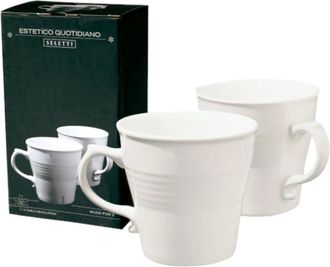Seletti Tasse Porzellan weiß 10,2 x 10 cm Set 2