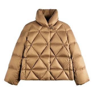 Fay Daunen-Cape Raglan Argyle + Haken - - Jackets - Damen - Beige - L
