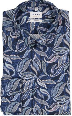 Olymp Herren Hemden blau gemustert