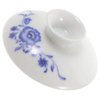 Amosfun Ersatzdeckel F&uuml;r Teetassen Keramikblaues Porzellan Hitzebest&auml;ndig F&uuml;r Zuhause Und Camping Teetassenschutz 7,8cm