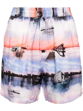 Wood Wood short imprimé - Rose