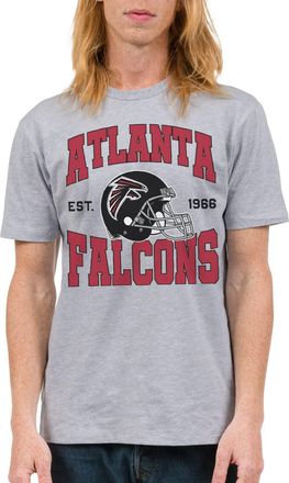 Junk Food Clothing x NFL - Atlanta Falcons - Team Helmet - Unisex Adult Short Sleeve Fan T-Shirt for Men and Women - Size 3X-Large