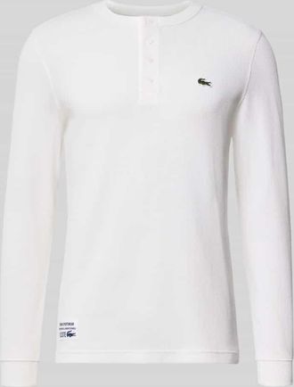 Lacoste Regular Fit Langarmshirt aus reiner Baumwolle