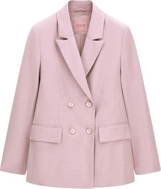 Guess Blazer Danielle &agrave; Double Boutonnage - Femme - Vestes - Rose - Taille: 44 FR